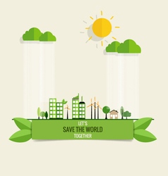 Go green ecology and environment saving banner Vector Image