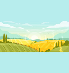 Rural landscape Royalty Free Vector Image - VectorStock