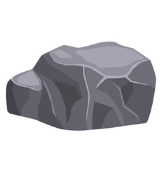 Green grass with gray rock game landscape element Vector Image