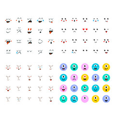 Emoji set emoticon cartoon emojis symbols digital Vector Image