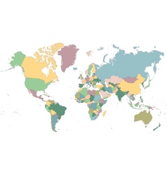 Highly detailed political world map with capitals Vector Image