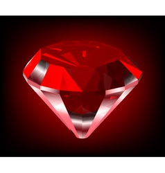 Diamond frame with ruby Royalty Free Vector Image