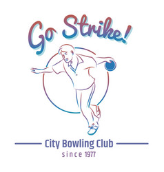 Bowling club logos and pictures Royalty Free Vector Image