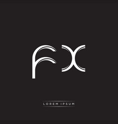 Fx logo monogram with triangle and hexagon modern Vector Image