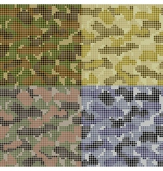 Octagon camouflage seamless pattern white gray Vector Image