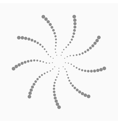 Abstract dotted flower shape design element Vector Image