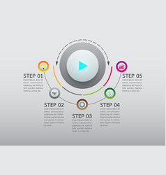 Infographic template with 5 options Royalty Free Vector