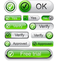 Big set of different colored buttons trendy modern