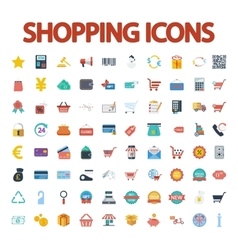 Set of 100 sticker icons Royalty Free Vector Image