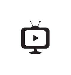 Tv or television channel logo design template Vector Image