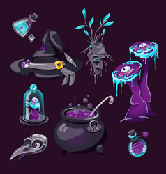 Magic potions icon set Royalty Free Vector Image