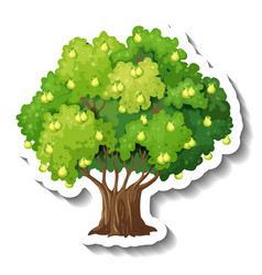 Green tree on white background Royalty Free Vector Image
