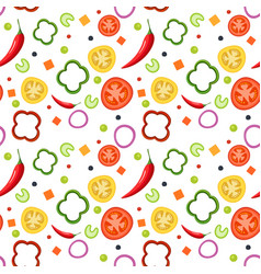 Seamless pattern on white background with green Vector Image