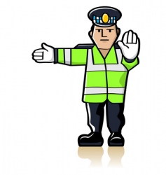 Traffic police cartoon Royalty Free Vector Image