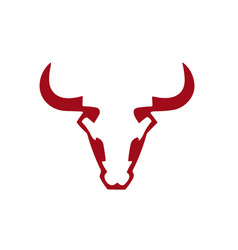Energy bullhead logo set concept simple buffalo Vector Image