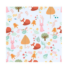 Cute rabbit cartoon seamless pattern Royalty Free Vector