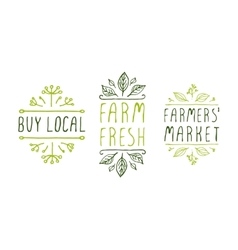 Local product hand drawn brush lettering Vector Image