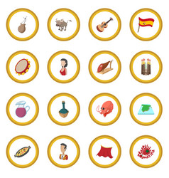 Spanish map icon cartoon Royalty Free Vector Image