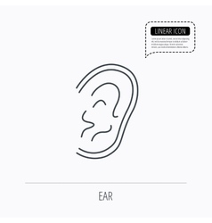 Ear listening hearing audio sound waves Royalty Free Vector