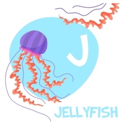 Funny cartoon animals alphabet letter set Vector Image