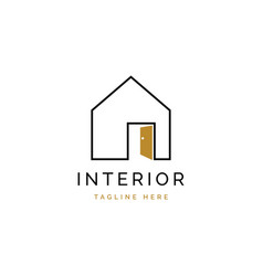 Interior logo design Royalty Free Vector Image