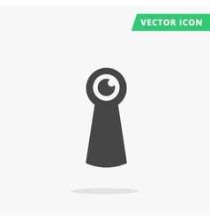 Keyhole isolated icons door key hole with light Vector Image