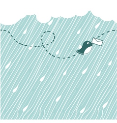 Raining in the rain scene Royalty Free Vector Image