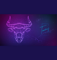Sign of the zodiac taurus bull Royalty Free Vector Image