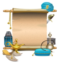 Education concept with scroll Royalty Free Vector Image