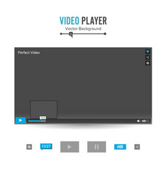 Media video player interface for web Royalty Free Vector