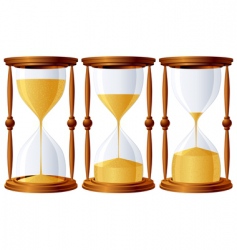 Hourglass retro poster Royalty Free Vector Image