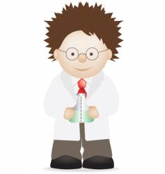 Crazy scientist character Royalty Free Vector Image