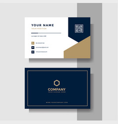 Stylish golden premium business card design Vector Image