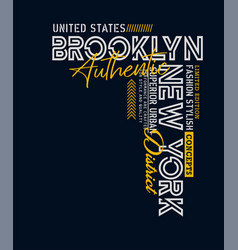 New york brooklyn sport typography slogan Vector Image