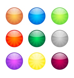 Blank glossy badges or web buttons in four colors Vector Image