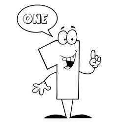 Cartoon digits Royalty Free Vector Image - VectorStock