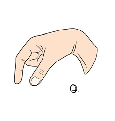 Sign language and the alphabetthe letter l Vector Image