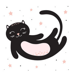 Cute cat cartoon Royalty Free Vector Image - VectorStock