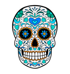 Day dead colorful sugar skull Royalty Free Vector Image
