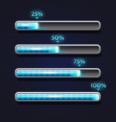 Progress bar for games Royalty Free Vector Image