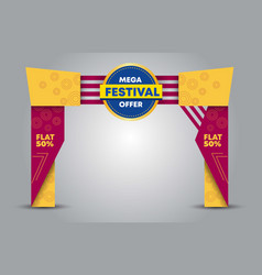 Exhibition stand gate entrance with for mock up Vector Image