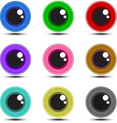 Human and animal eye different color eyeball Vector Image