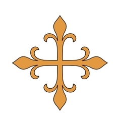 Gold cross vector by polygraphus - Image #3156066 - VectorStock