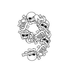 Skeleton bones design Royalty Free Vector Image