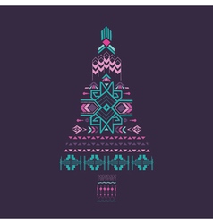 Christmas tree from digital electronic circuit Vector Image
