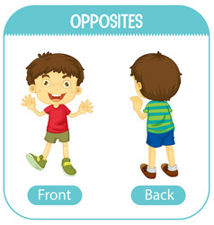 Opposite adjectives near and far Royalty Free Vector Image