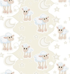 Seamless pattern of cute sheep Royalty Free Vector Image