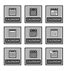 Calendar icons set with dates from 1 to 31 Vector Image