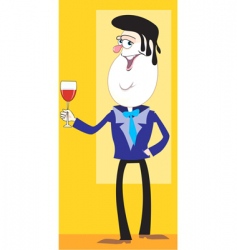 Wine glass logo for business Royalty Free Vector Image