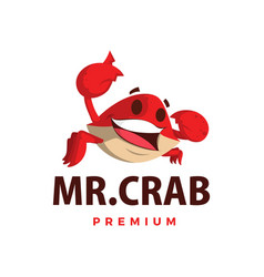 Cute crab cartoon character skating Royalty Free Vector
